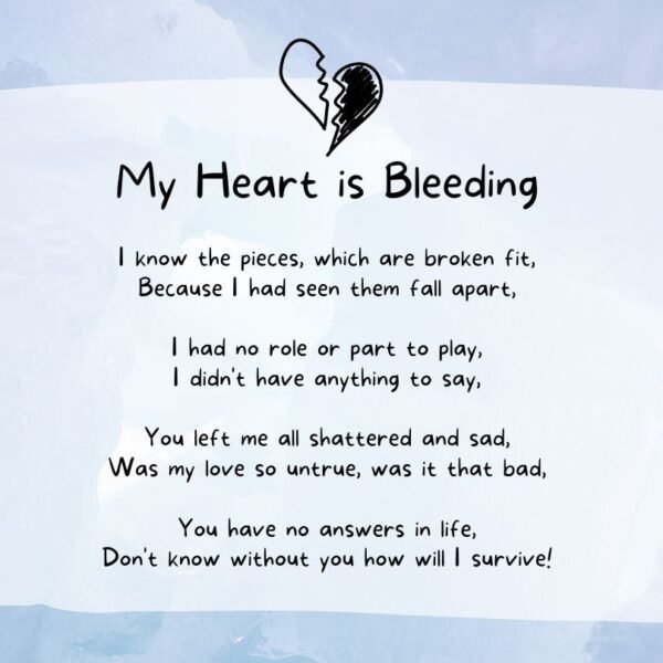 50+ Emotional Broken Heart Poems (With Images) - iPhone2Lovely