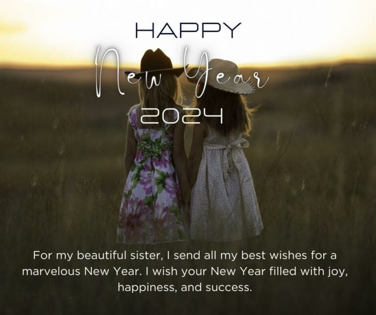 50 Happy New Year Wishes for Sister 2025 With Images - iPhone2Lovely