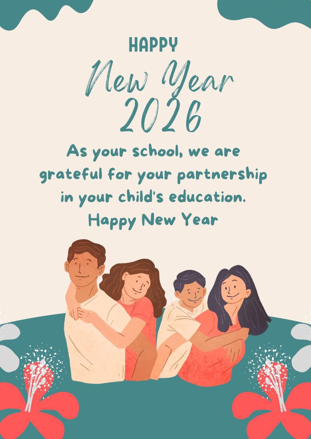 40+ Happy New Year Wishes From School to Parents 2026 - iPhone2Lovely