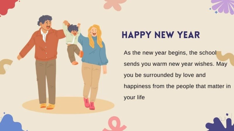 40+ Happy New Year Wishes From School to Parents 2026 - iPhone2Lovely
