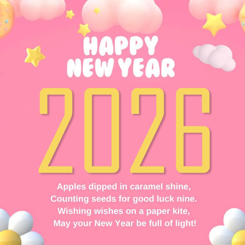 50 Happy New Year 2026 Poems for Kids (Easy with Images) - iPhone2Lovely