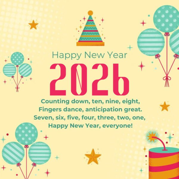 50 Happy New Year 2026 Poems for Kids (Easy with Images) - iPhone2Lovely